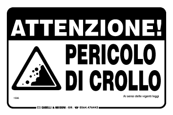 1596 - Attenzione pericolo di crollo